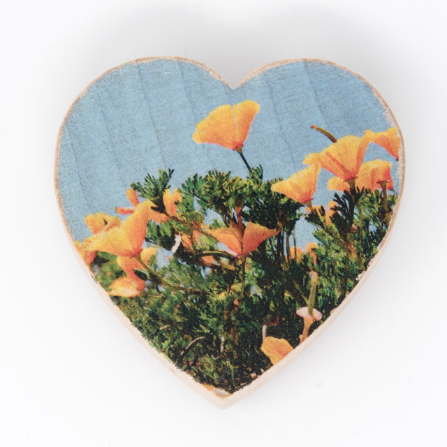 Mini Heart Magnets: Coastal, Succulent, and Nature - Hand-Transferred ...